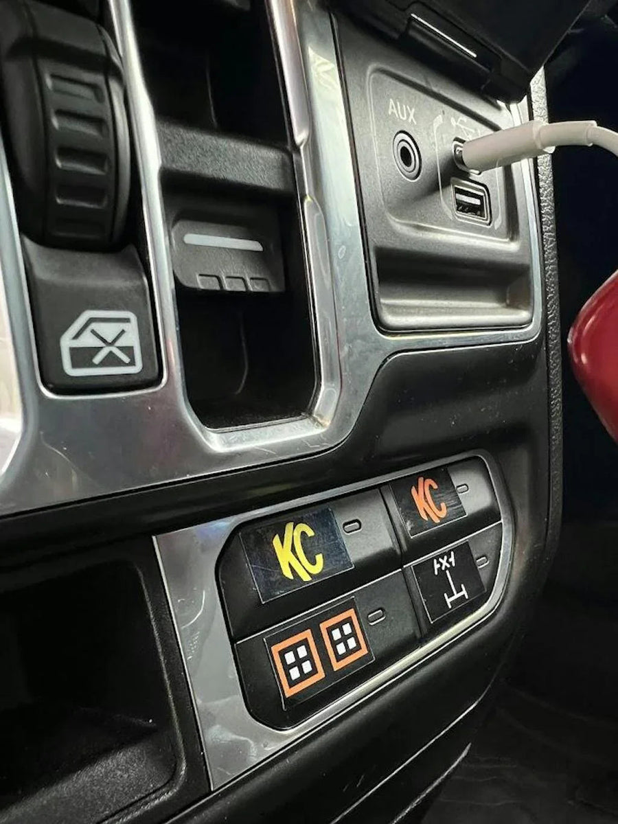 Printed Series Auxiliary Switch Labels (Upfitter) - 2018+ Jeep Wrangle ...