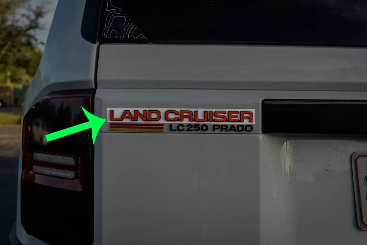 "Land Cruiser" Rear Tailgate Emblem Overlays - 2024+ Land Cruiser – 21 ...