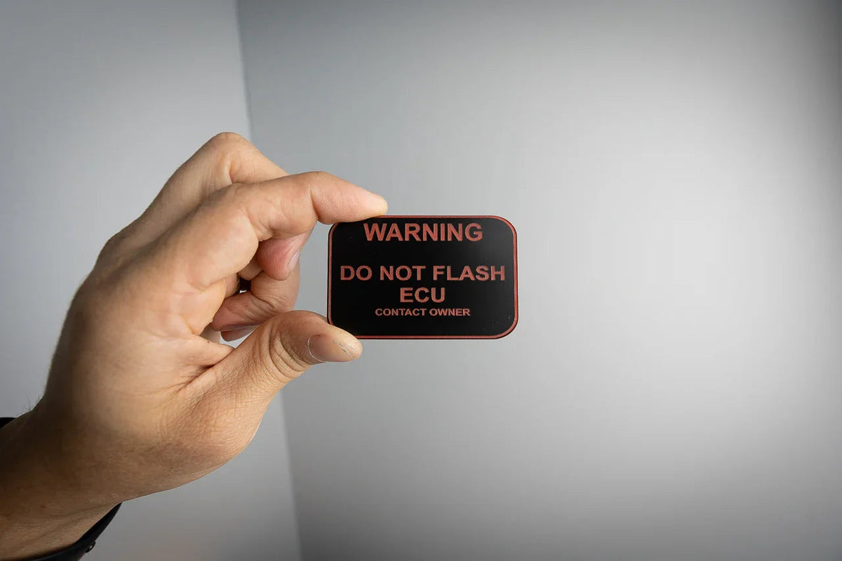 Acrylic Warning Do Not Flash Plate (OBD Port) - Universal – 21 Offroad
