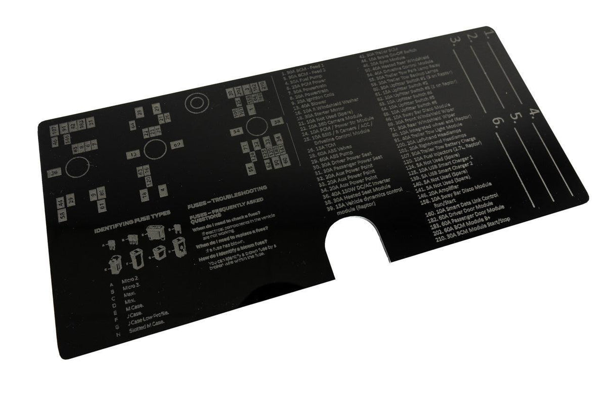Acrylic Laser Series Fuse Box Lid Label Plaque - 2021+ Bronco – 21 Offroad